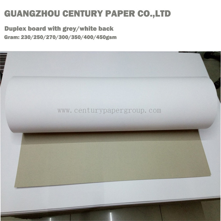 Duplex Paper Board 250--500GSM with Gray Back from China manufacturer ...